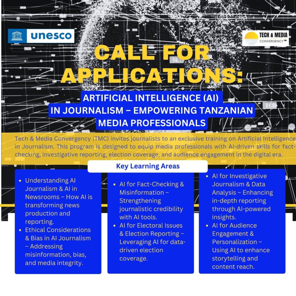 🚨 Call for Applications: Artificial Intelligence (AI) in Journalism ...