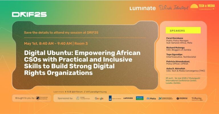TMC at DRIF 2025: Advancing Actionable Digital Rights for Africa - Tech ...